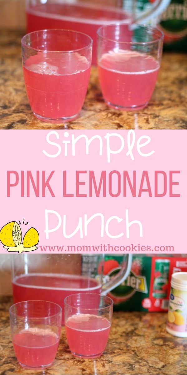 Simple Sparkling Pink Lemonade - Mom With Cookies